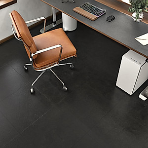 WESTICK Black Peel and Stick Floor Tile Stickers 20 Pack Peel and Stick Bathroom Floor Tiles Waterproof Marble Stick on Tile Floor Kitchen Vinyl Flooring for Bedroom RV Camper Living Room 12" x 12"