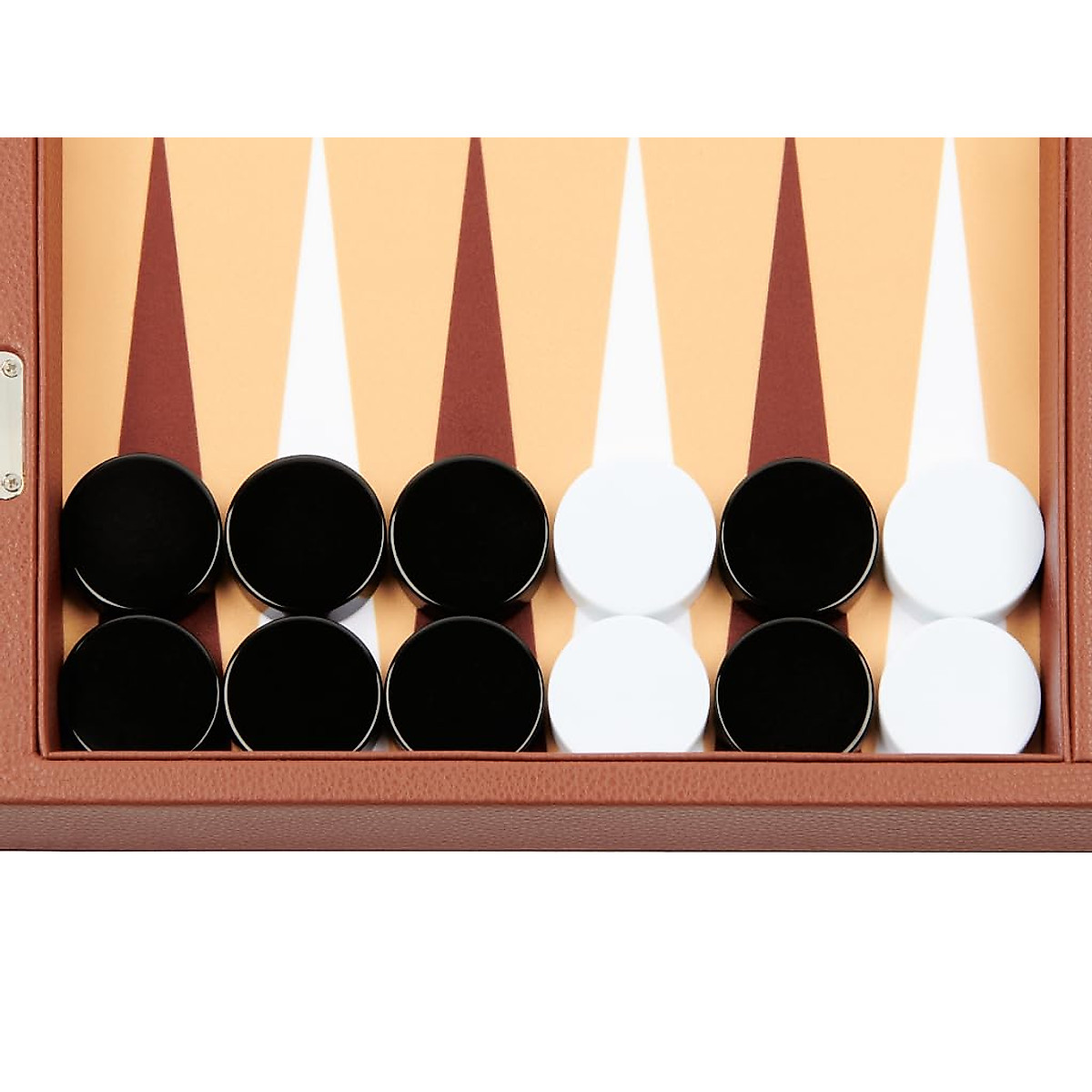 Silverman & Co. 19-inch Premium Backgammon Set - Desert Brown Board