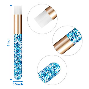 17 PCS Lash Shampoo Brushes - Kirecoo Lash Brush for Eyelash Extensions, Glitter Crystal Lash Brushes for Cleansing, Nose Pore Eyelash Deep Cleaning Brush, Eyelash Wash and Bath for Extensions