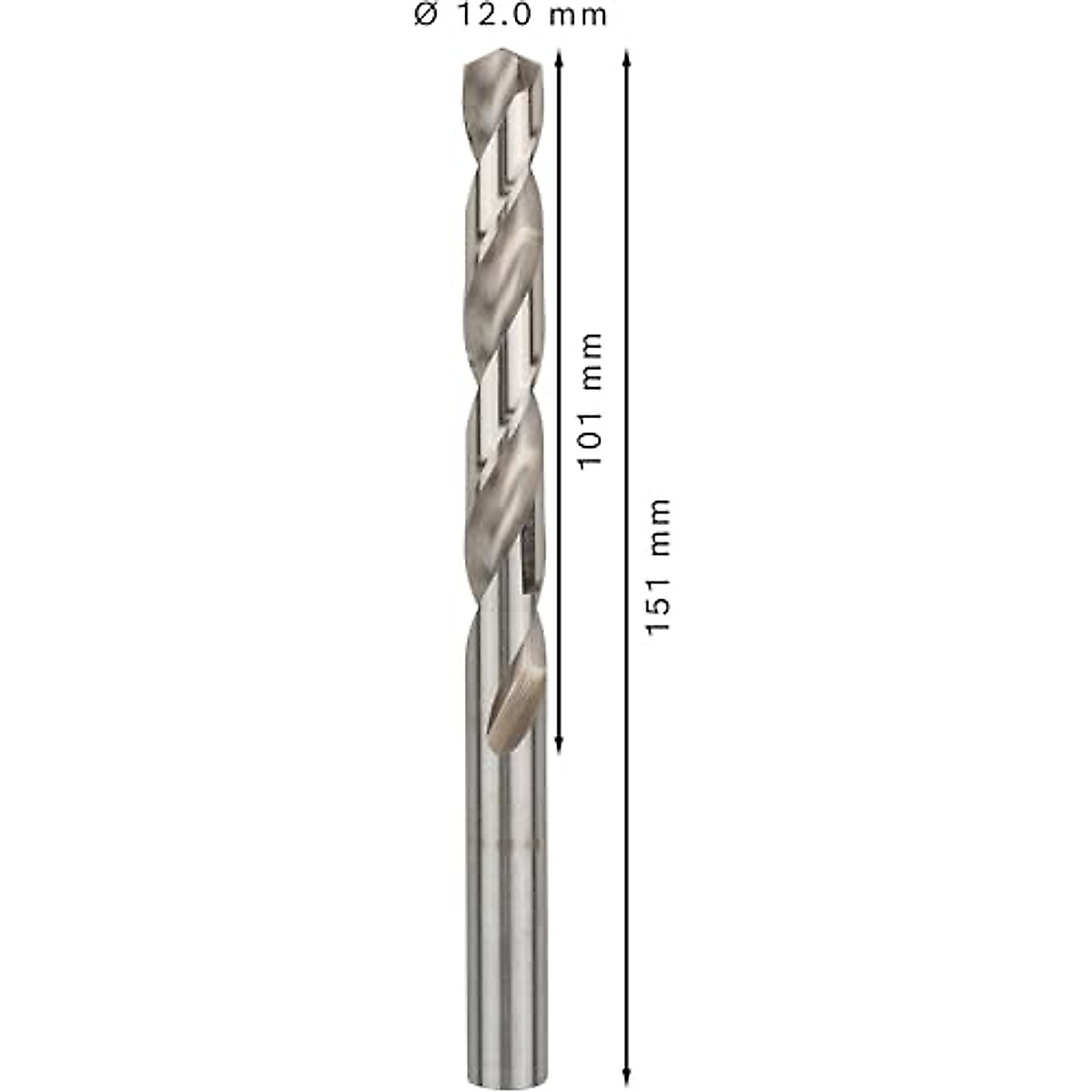 Bosch 2608595081 Metal Drill Bit Hss-G 12mmx3.98inx5.94In 5 Pcs