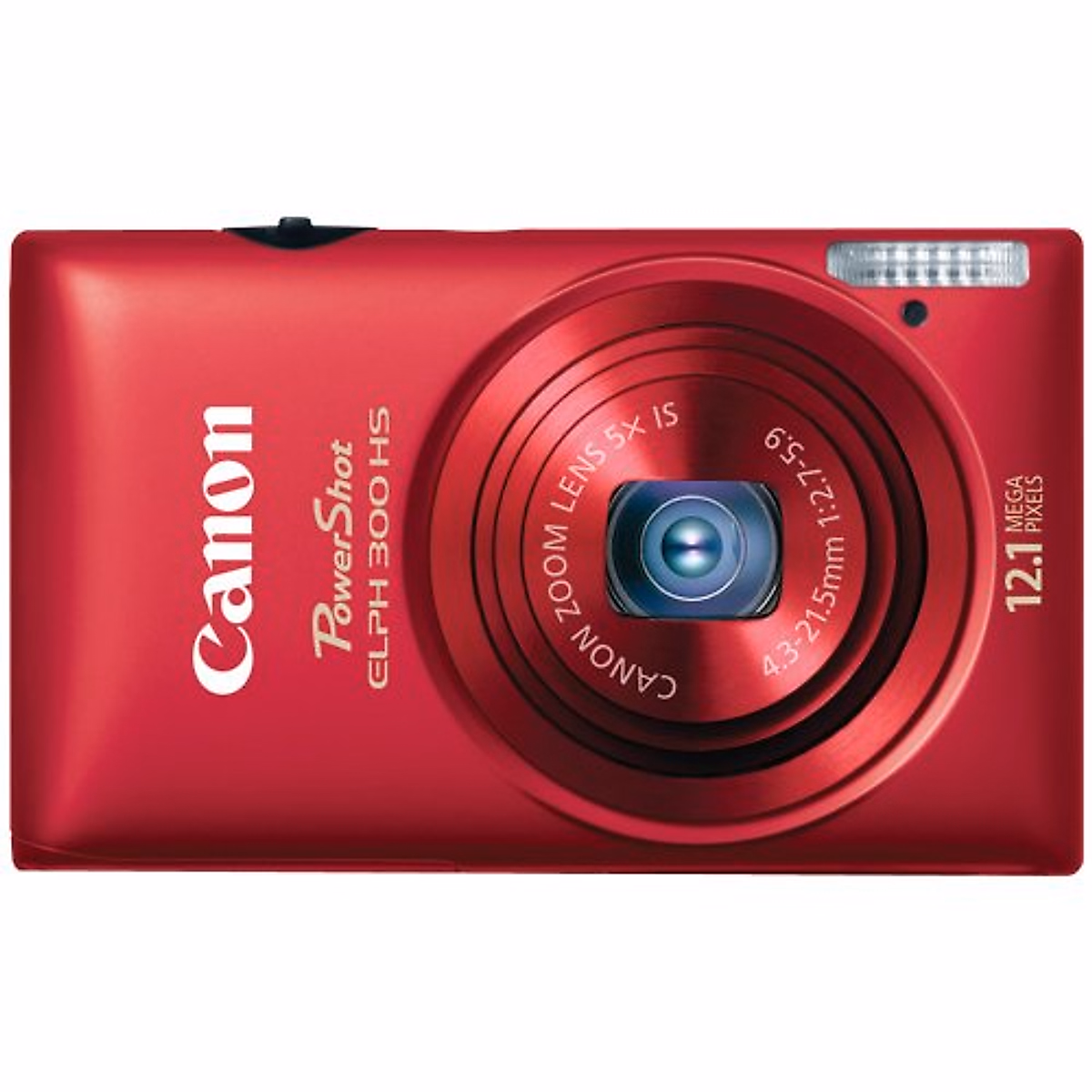 Canon PowerShot ELPH 300 HS 12.1 MP CMOS Digital Camera with Full 1080p HD Video (Red)
