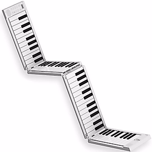 Carry-On 88-Key Foldable Digital Piano Bundle with Knox Gear Headphones, Learn-to-Play Stickers, & Lesson Book (4 Items)