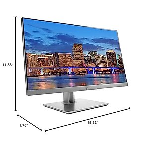 HP EliteDisplay E223 21.5 Inch IPS LED Backlit Monitor (1FH45A8#ABA) 2-Pack Display Bundle with Fully Adjustable Dual Monitor Stand and Desk Mount Clamp