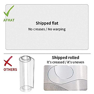 Heavy Duty Office Chair Mat, 48" x 36", Office Chair Floor Protector, Polycarbonate Chair Mat for Hard Floors, Rectangular, Clear, Shipped Flat, Dermatoglyph Finish