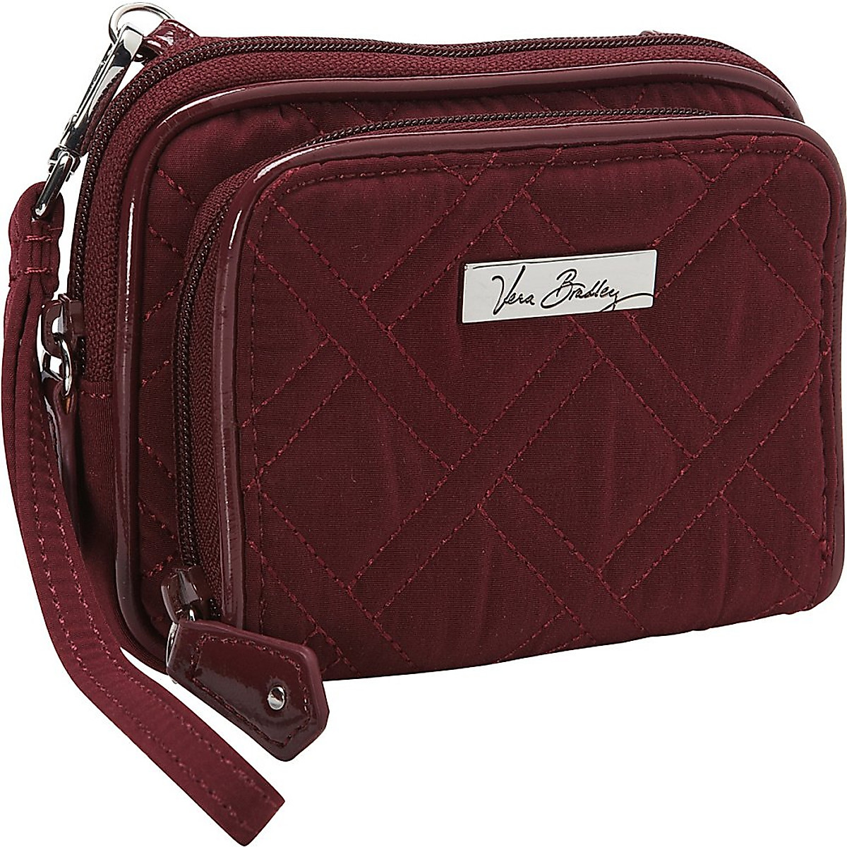 Vera Bradley On the Square Wristlet (Deep Pink)