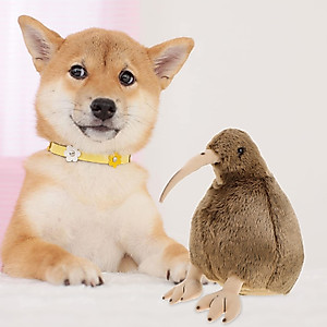 Kiwi Bird Stuffed Plush Toy: Kiwi Bird Plush Stuffed Doll Soft Furry Stuffed Animal Toys for Pets Dogs Puppy 12cm