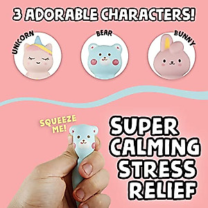 BUNMO Kawaii Pens Squishies 3pk | Hours of Creative Fun | Cute Squishy Pens | Great for Stress Relief | Tween Girls Toys | Fun Kids Stationary