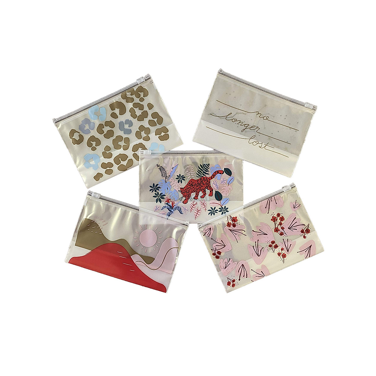 Makeup And Accessory Bags, Contain The Clutter, Use in Gym, Airport, Poolside, Desk, Date Night, Brushes, Lotion (15 Designs Bags) (Boho Collection)