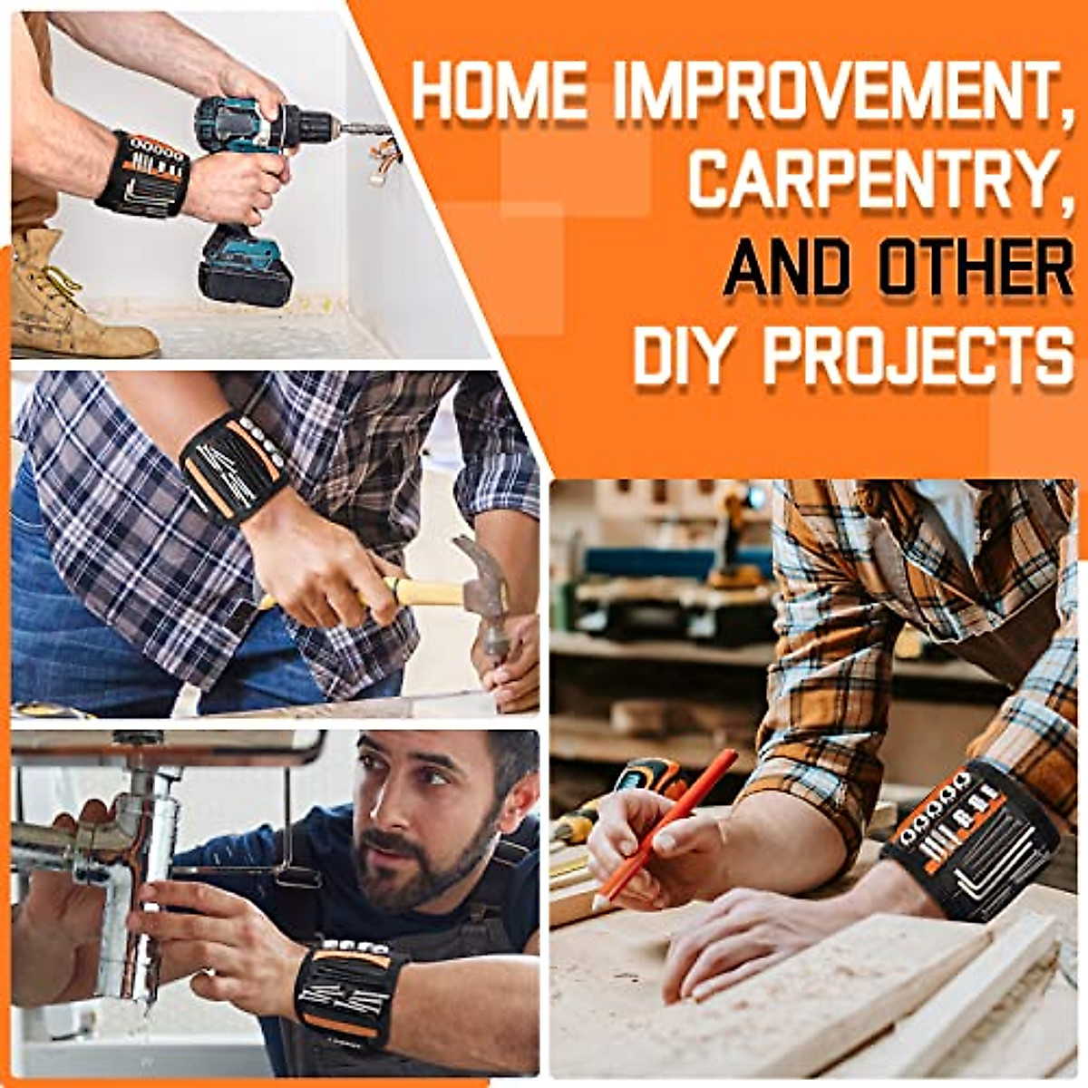 Lenski Gifts for Men, Magnetic Wristband Mens Gifts for Father, Tools Gadgets for Men, Fathers Gifts for Dad, Cool Stuff for Men, Unique Steelers Gifts for Him, Birthday Gifts for Husband, Grandpa