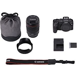 Canon EOS RP Mirrorless Digital Camera with 24-105mm Lens (3380C012) + 4K Monitor + Canon EF 24-70mm Lens + Pro Headphones + Mount Adapter EF-EOS R + Pro Mic + 2 x 64GB Memory Card + More (Renewed)