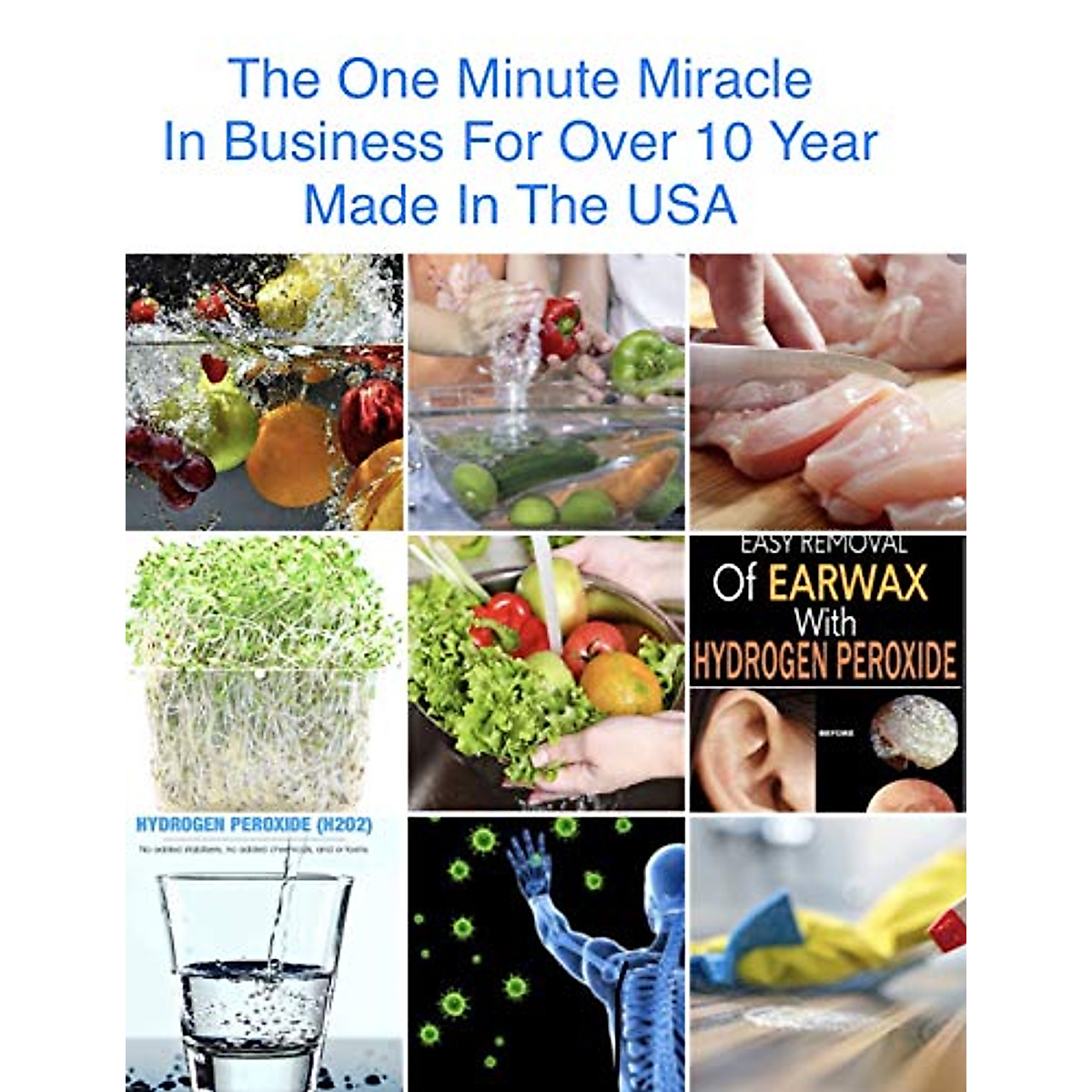 Miracle Brite Smile - 3% Hydrogen Peroxide Food Grade, Peppermint, Lemon, Clove Leaf, Cinnamon and Rosemary