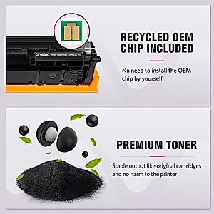 ALLWORK 201X Remanufactured Toner Cartridge Replacement for CF400X High Yied Use for Color Laser Pro M252n M252dw MFP M277dw MFP M277n MFP M277c6 MFP M274n Printers - Black Cyan Yellow Magenta