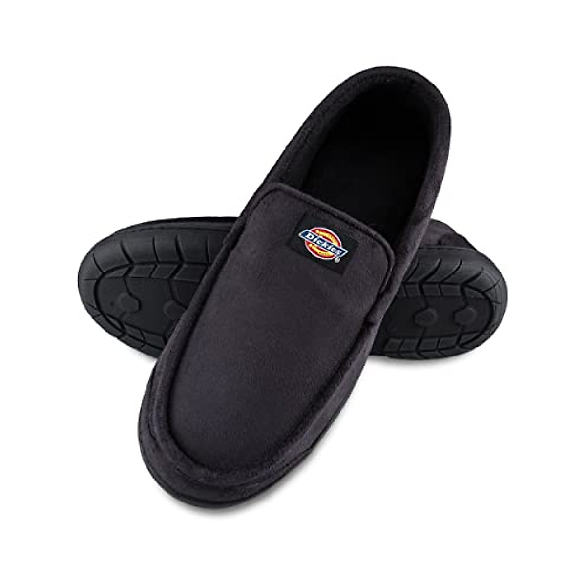 Dickies Men's Venetian Slipper, Black Microsuede, Large