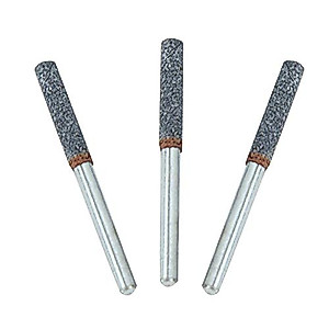 3Pcs 4mm 5/32in Diamond Chainsaw Sharpener Grinding Stone Burr Stone File Sharpening Tool for Rotating Tool