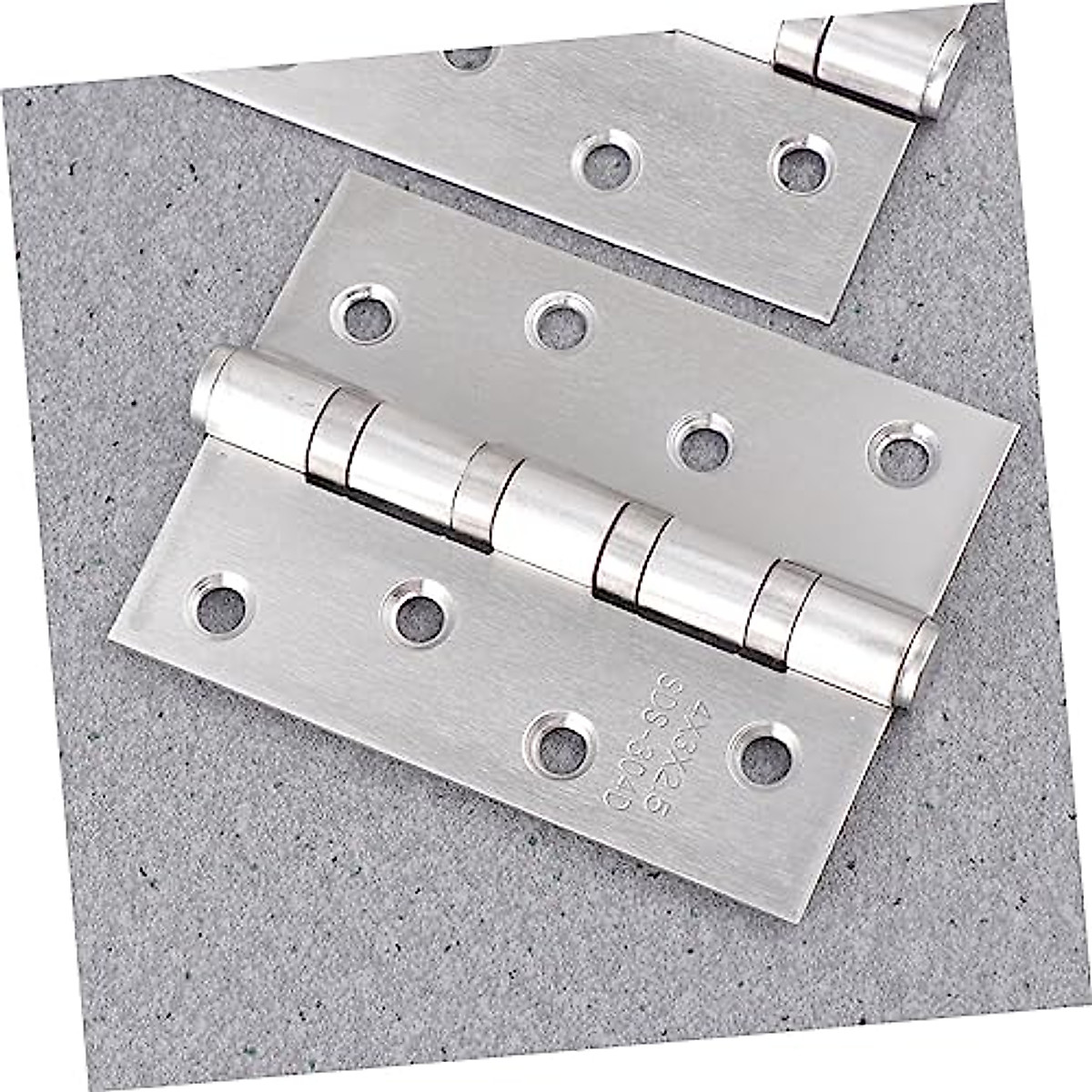 DOITOOL 6 Pcs 4 Home Furniture Hardware Interior Hinge with Screws Folding Door Hinge Folding Hinge Plated Hinge Bearing Steel Hinge Mute Flat Hinge Door Loose-Leaf Hinge Bearing Household
