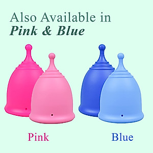 SHORDY Reusable Menstrual Cup (Small & Large) Set of 2 with Box, Medical Grade Silicone, Copa Menstruelle, Period Cup, Heavy & Light Flow, Feminine Hygiene, Tampons, Pads & Disc Alternative for Women