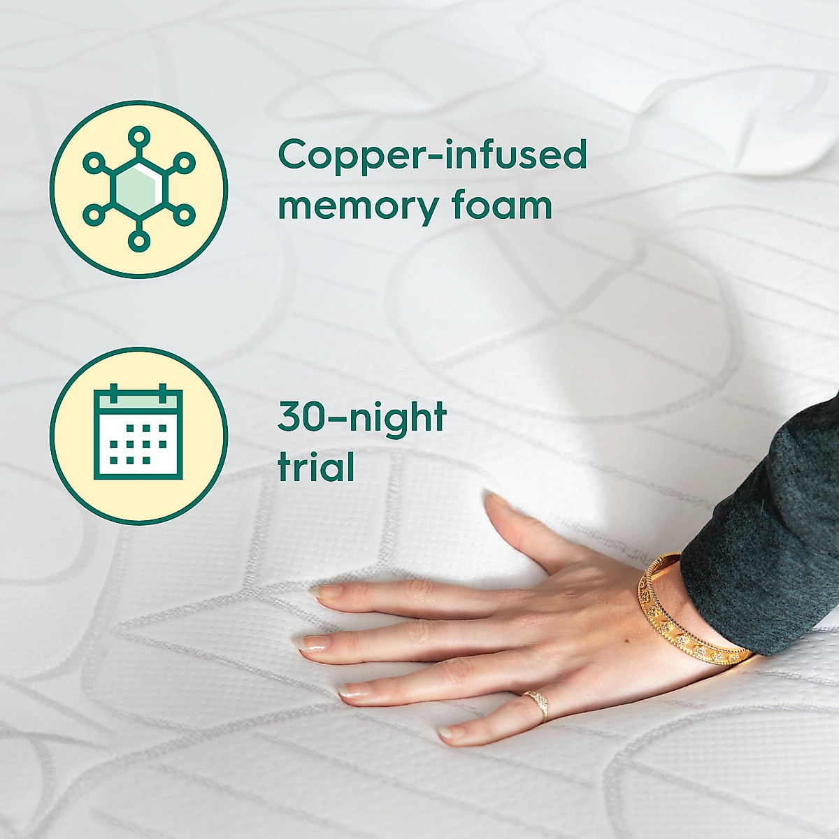 Sleepyhead College Dorm Room Essential Cooling Copper Infused Mattress Topper Twin XL, Thick, Memory Foam Mattress Topper, Washable Cover, 3'' Copper Mattress Pad, 38x80 inches