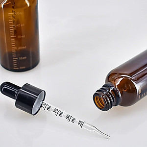 Scale Dropper Bottle, 5ml-100ml Empty Liquid Pipette Bottle, Amber Glass Bottle, Refillable Bottles, Vials Essential Oil Bottle, Perfume Bottle(10ml)