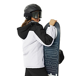 TACVASEN Women's Ski Jacket Waterproof Snow Jackets for Women Winter Warm Fleece Mountain Jacket Windproof Rain Jacket with Hood