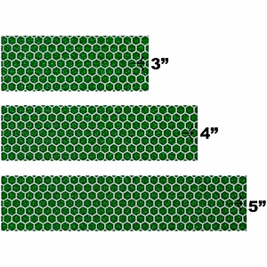 White Water Archery Green Reflective Filled Honeycomb Arrow Wraps 15 Pc Pack 10 Colors Choose Length Width (4.75)