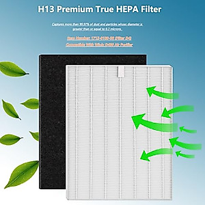 2 Sets D480 Replacement Filter D4 Compatible with Winix D480 Air Purifier, 2 Hepa Filter and 8 Air Filters Felt, Replace Part Number 1712-0100-00, Filter D4