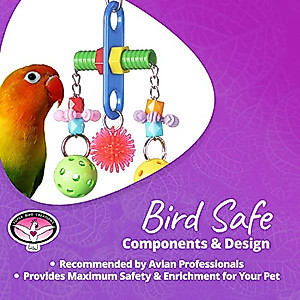 Super Bird Creations SB1087 Tug O' War Bird Toy, Small/Medium Bird Size, 6" x 3" x 1"
