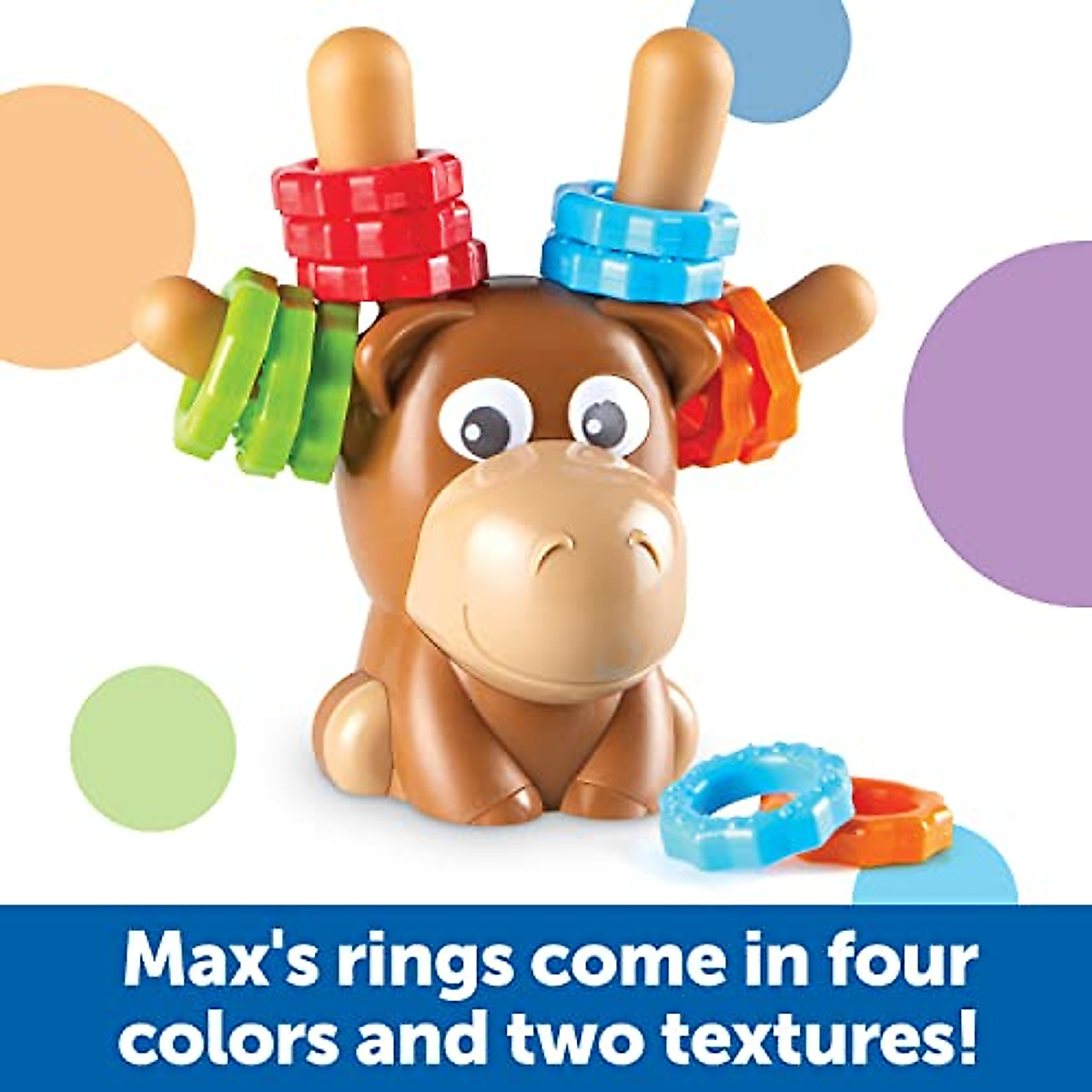 Learning Resources Max the Fine Motor Moose - 13 Pieces, Ages 2+ Toddler Learning Toys, Fine Motor Toy for Toddlers, Preschool Toys