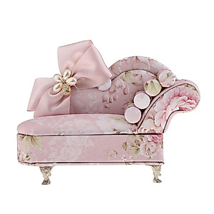 yotijar Flower Pink Fairy Furniture Jewellery Box Childrens Organiser Case Gifts - Sofa