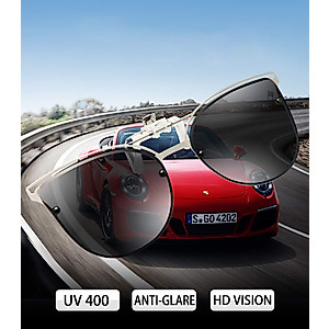 FF FRAZALA Polarized Clip-on Sunglasses Anti-Glare UV 400 Protection Cateye Sun Glasses Clip On Prescription Glasses (Cateye-Black)