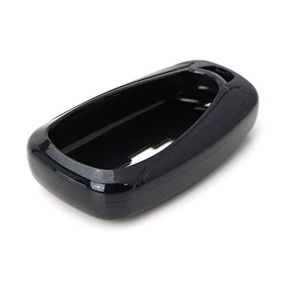 iJDMTOY Glossy Metallic Black Exact Fit Key Fob Shell Cover Compatible With 2016-up Chevrolet Camaro Cruze Spark Volt, 2017-up Malibu Bolt Sonic Trax, etc
