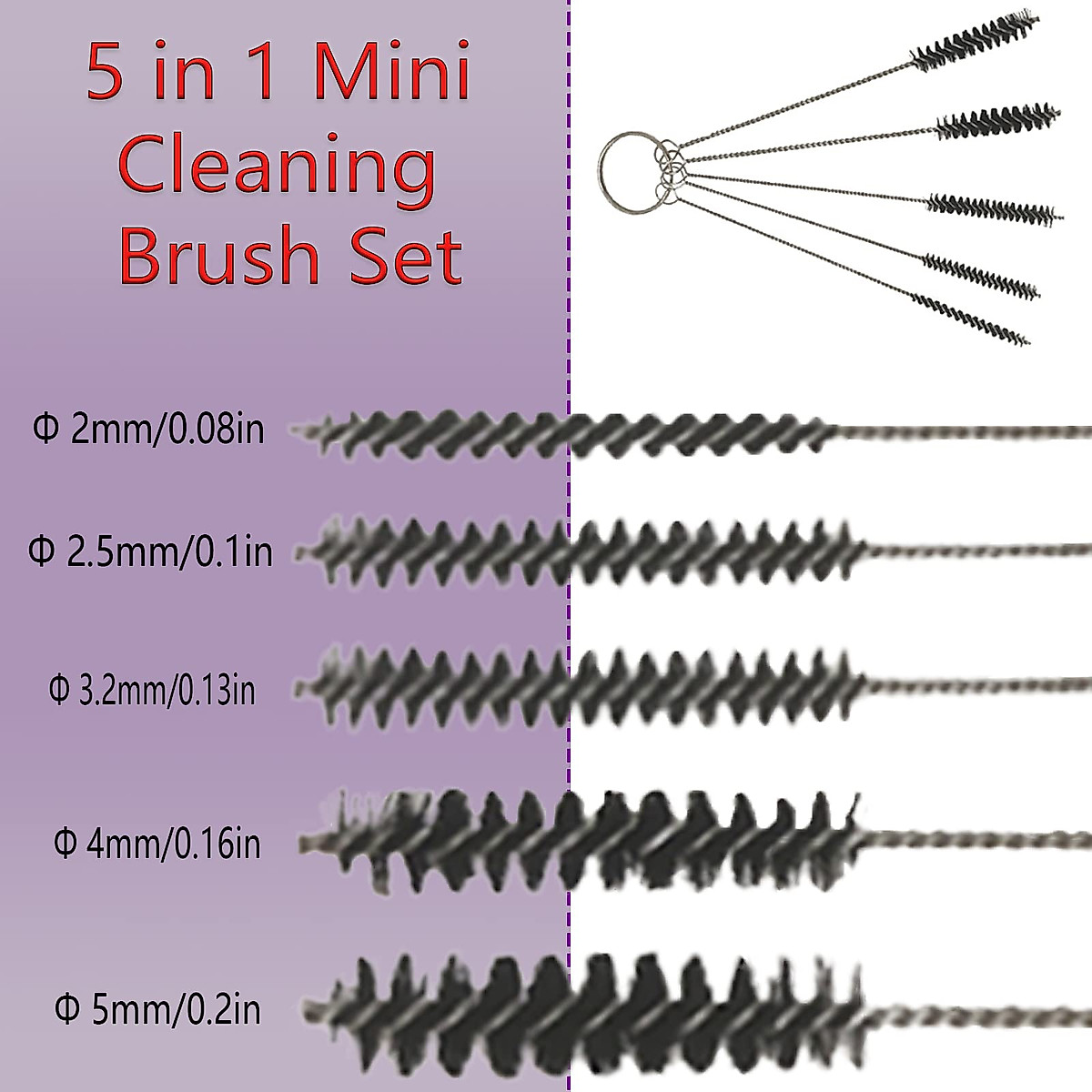 Joyangy Airbrush Cleaning Kit, Spray Gun Cleaning Brush Kit, Air Brushes Cleaner Kit for Painting Kit, 1 Set 5Pcs Cleaning Needles, 1 Set 5Pcs Cleaning Brushes and 1 Wash Needle…