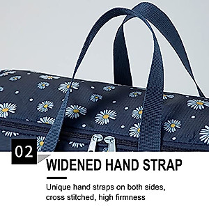 Large Capacity Reusable Storage Bags - Waterproof Washable Moving Bag Foldable Lightweight Travel Duffel Moving Bag with Strong Handles & Zippers - Underbed Organizer for Bedding