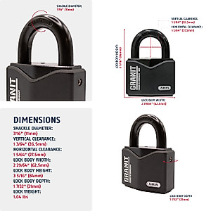 ABUS 37/55 RK KA Granit Alloy Steel Padlock Keyed Alike (Code 5544653)