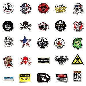 Hard Hat Stickers 105pcs Funny Construction Sticker Pack Vinyl Waterproof Tool Box Electrician Worker Helmet Decors for Teens Adult Men Guitar Laptop Accessories