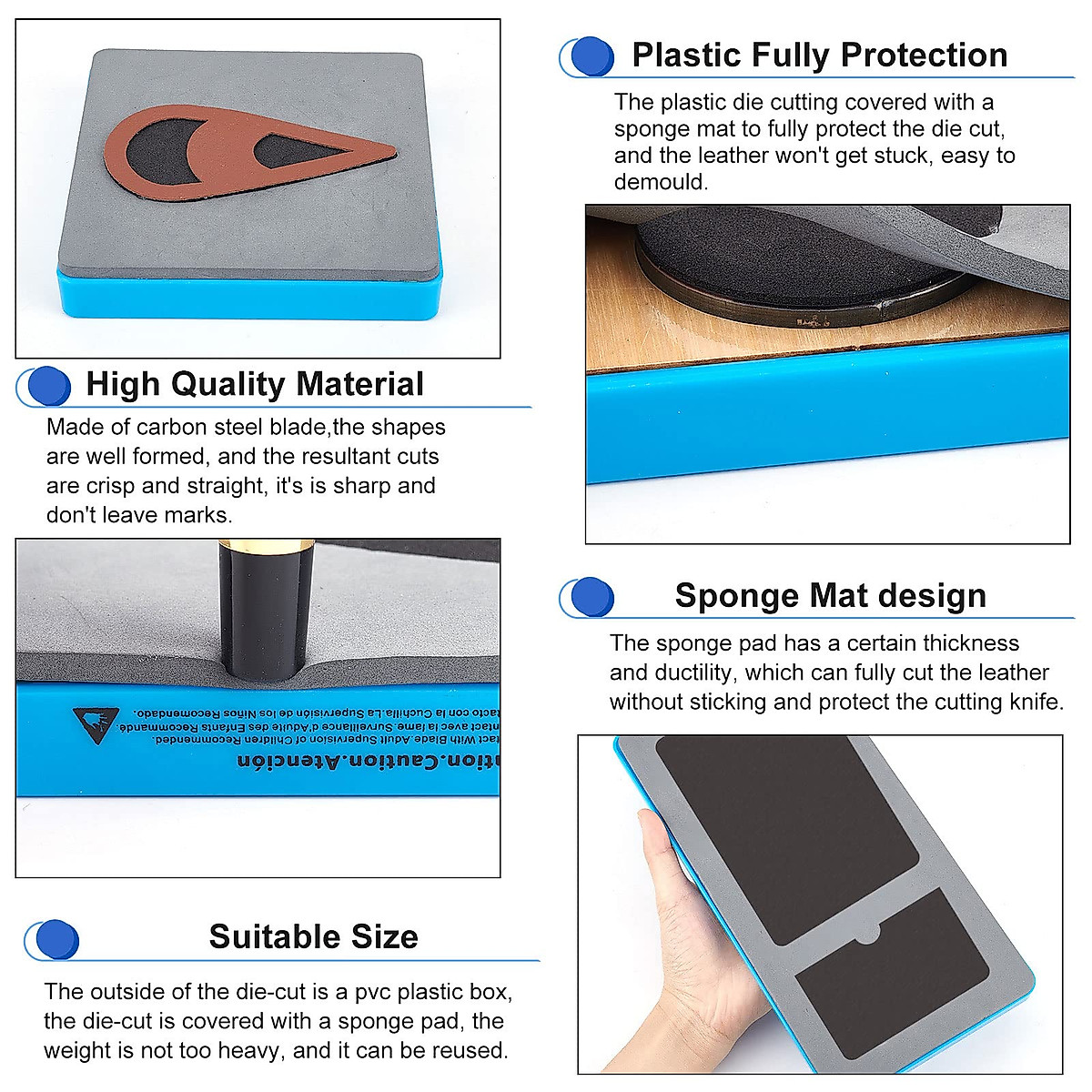 SUPERDANT Leather Cutting Die Bifold Card Holder Embossing Wooden Cutting Die Fabric Giftcard Holder Cutting Mold Die Cuts with Anti-Cracking Plastic Protective Box and EVA Foam for DIY Craft