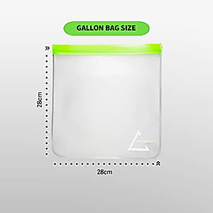 12 Pack Food Storage Bags - Durable & Reusable Food Storage Bags with Zipper Closure - BPA Free, & Leak Proof Zip Lock Bag for Sandwiches, Snacks, Gallons - Size 8.66" x 8.66" safe