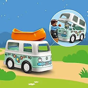 LEGO DUPLO Town Family Camping Van Adventure 10946 Building, Playing and Learning Camping Toy for Toddlers and Kids; New 2021 (30 Pieces)