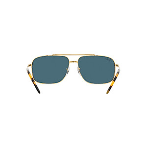 Ray-Ban RB3796 Square Sunglasses, Legend Gold/Polarized Blue, 59 mm