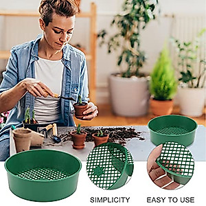 DOITOOL 5pcs Plastic Mesh Sieve Mesh Filter Sifter Plastic Garden Sieve Dirt Sieve Soil Sifting Pan Compost Sifter Screen Mesh Garden Sieve Sand Sifter Sieves Beach Shaker Automatic Child