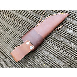 Perkin Hunting knife with Sheath Damascus Steel full tang BT11