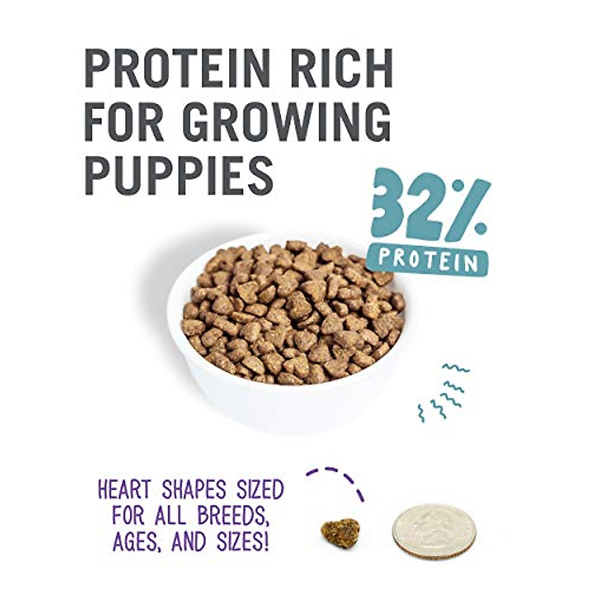 "I and love and you" Naked Essentials Dry Puppy Food - Natural Grain Free Kibble, Prebiotics & Probiotics, Chicken + Lentils, 4-Pound Bag