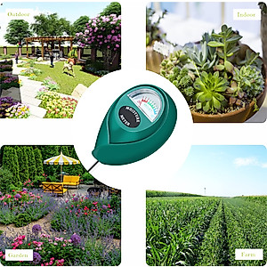 XLUX Soil Moisture Meter Sensor, Water Monitor Indicator Sensor, Hygrometer for Outdoor Indoor Large Pot Plants, Black and Green, 2 Pack