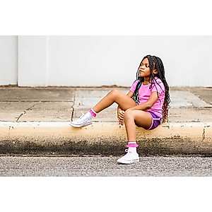 City Threads Girls Running Workout Shorts Yoga Sport Fitness Short Retro Dolphin Short Summer Lounge Gym Play Beach Park SPD Clothing, Navy/Bright Light Blue Trim, 3T