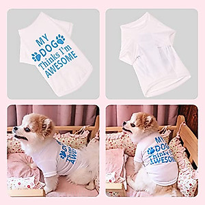 SMXXO 4 Pack Printed Dog Shirt,Dog Summer Shirt for Cats Small Dogs,Cool Dog Outfit for Boy Girl,Stretchy Pet Clothing Small Dog Sweatshirt,Cat Clothes Ropa para Perros