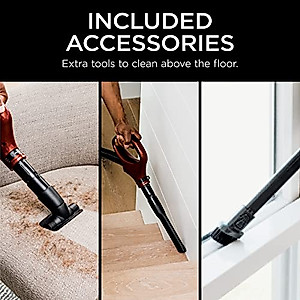 Shark ZD402 Rotator Lift-Away Upright Vacuum with PowerFins, Self-Cleaning Brushroll, HEPA Filtration, Swivel Steering, Precision Duster, Crevice Tool & Upholstery Tool, Perfect for Pets, Paprika