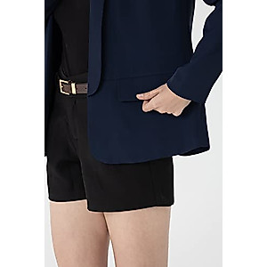 Beninos Womens Casual Long Sleeve Blazer Jackets with No Button (807 Navy, XS)