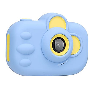 Digital Video Kids Camera Portable 12MP External Silicone Design Kids Camera Dual Front Rear Lens Children Outdoor (Blue)