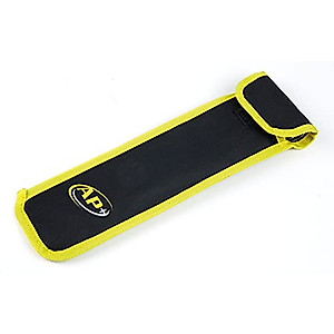 AP Plus Metal Kabob Skewers 12 Inch Long Stainless Steel Shish Grilling Sticks Wide Reusable Set for Meat Shrimp Chicken Vegetable, 12 Pack with Velcro Case