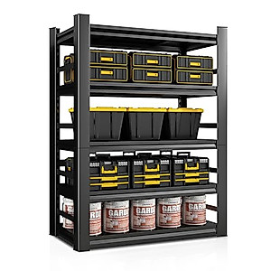72"H|36"W Garage Shelving Unit and Storage-Easy Assembly Metal Shelves 5-Tier Rack|Heavy-Duty Adjustable Shelf|Steel Rust-Resistant Shelves for Industrial,Warehouse,Basement,Workshop Organization