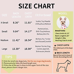 Pink Dog Sweater for Small Dogs Girl Tie Dye Female Dog Sweater Puppy Sweatshirts Doggie Sweaters Winter Dog Clothes Pet Cat Pup Warm Clothing Outfit for Yorkie Chihuahua Coat with Bow-Knot XS